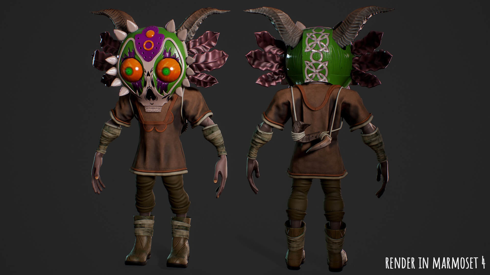 Stylized Character Druid 1 - 3D Model by ppplux8