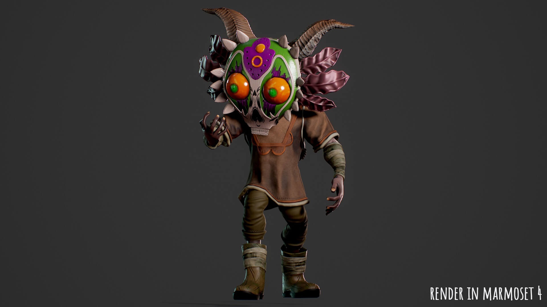 Stylized Character Druid 1 - 3D Model by ppplux8