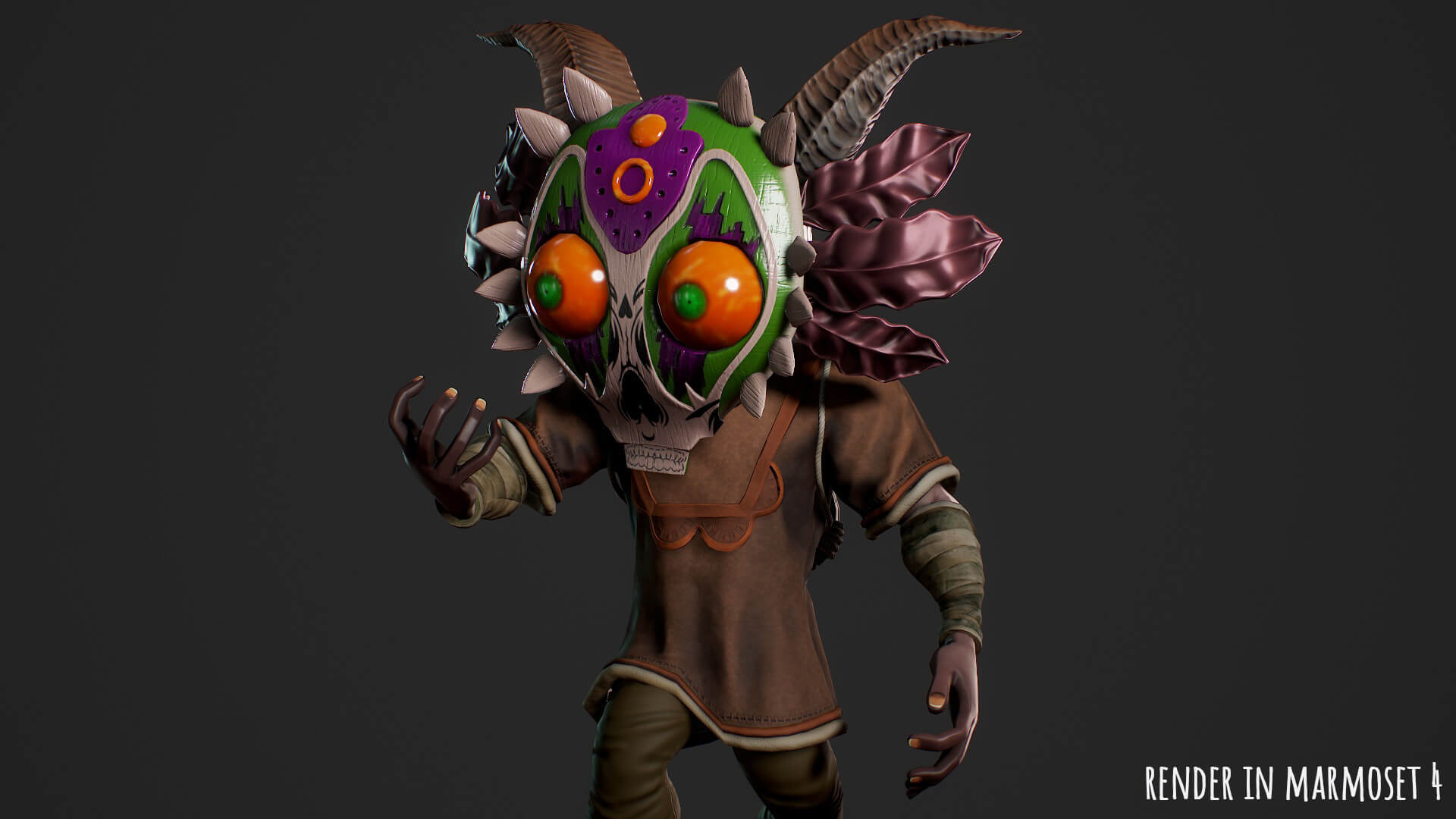 Stylized Character Druid 1 - 3D Model by ppplux8