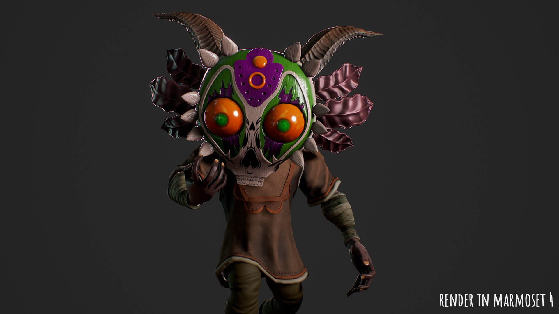 Stylized Character Druid 1 - 3D Model by ppplux8