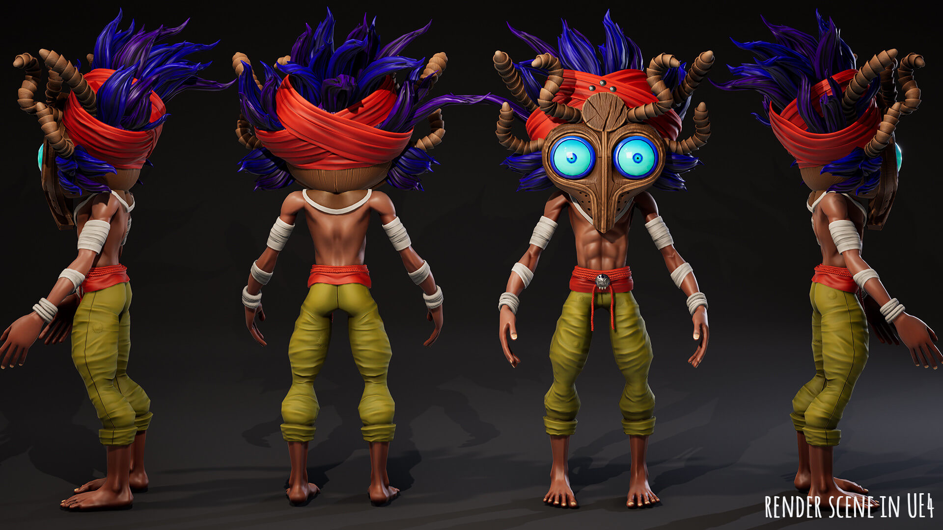 Stylized Character Druid 2 - 3D Model by ppplux8