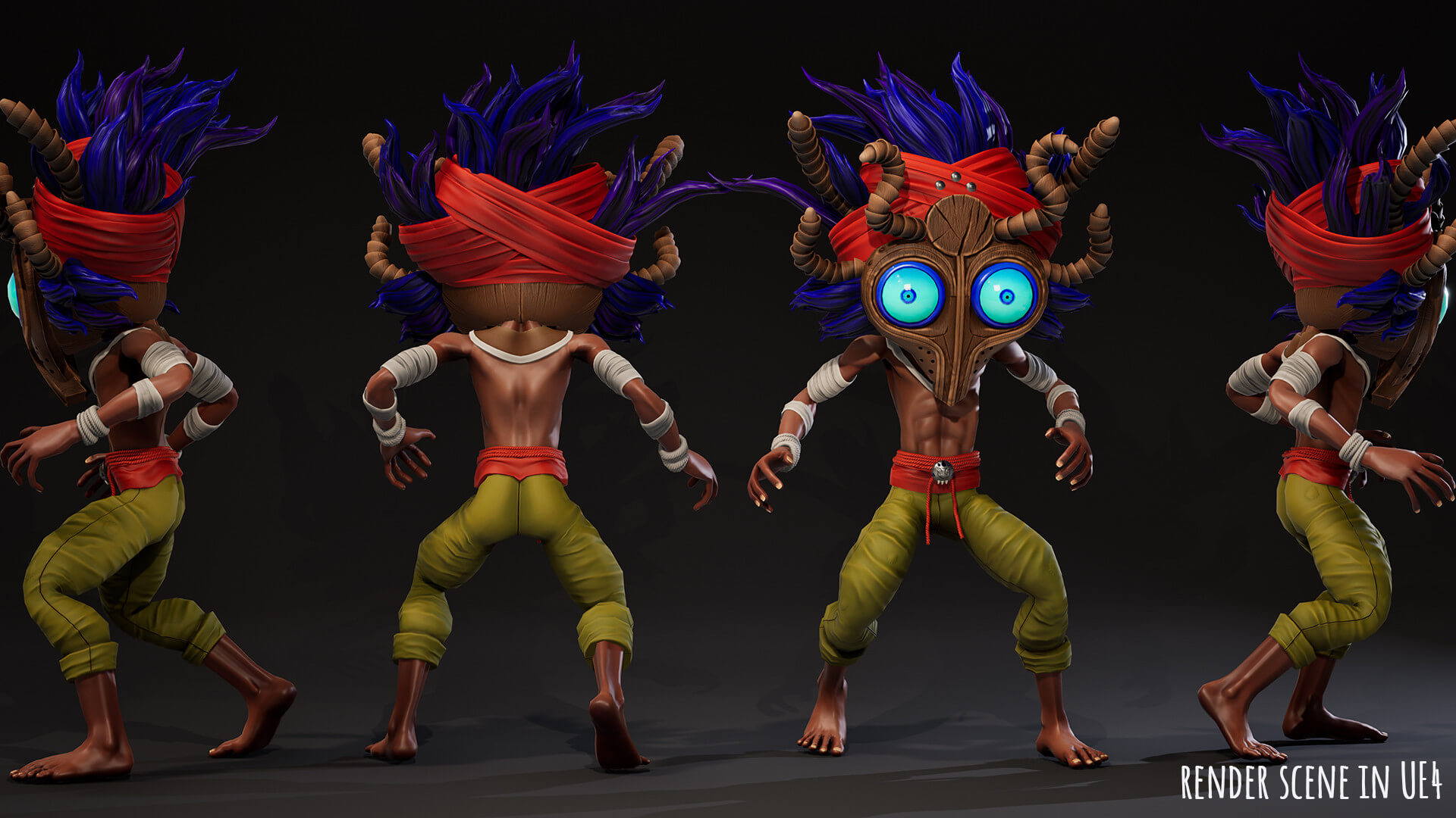 Stylized Character Druid 2 - 3D Model by ppplux8