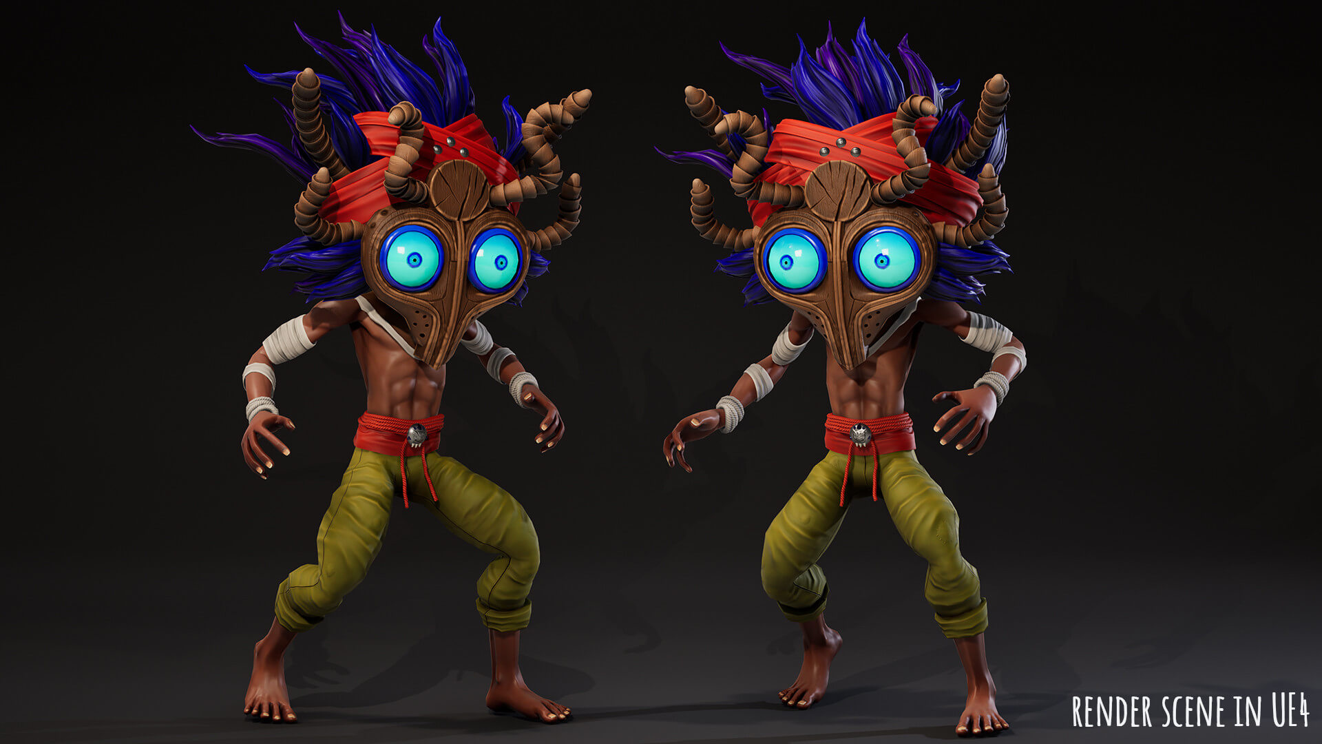 Stylized Character Druid 2 - 3D Model by ppplux8
