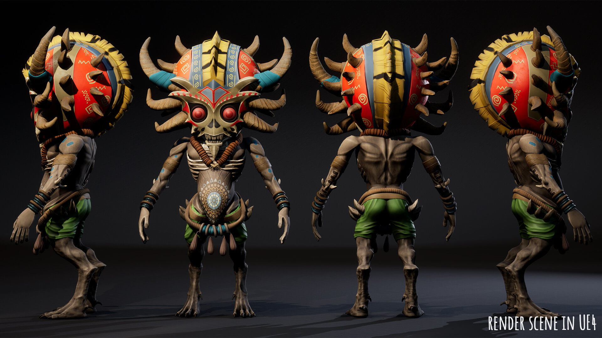 Stylized Character Druid 3 - 3D Model by ppplux8