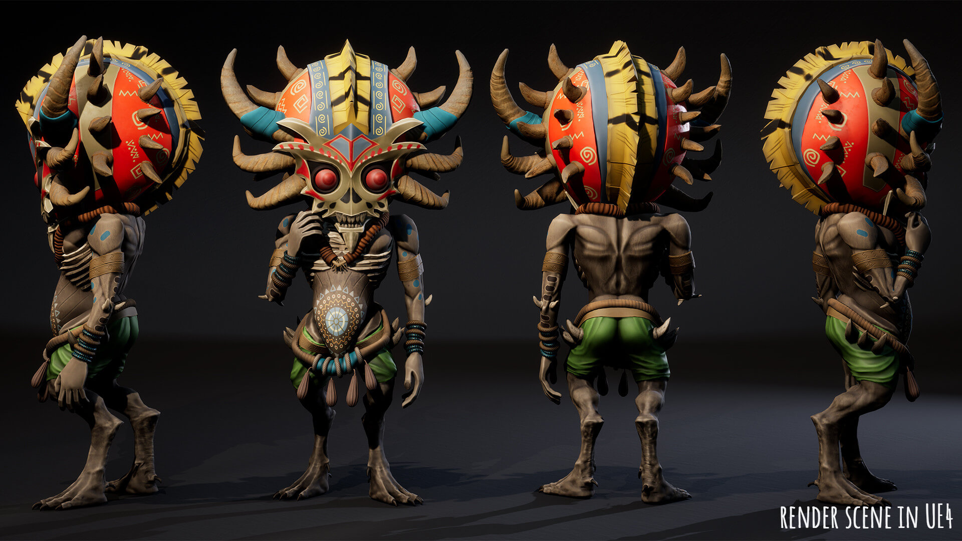 Stylized Character Druid 3 - 3D Model by ppplux8