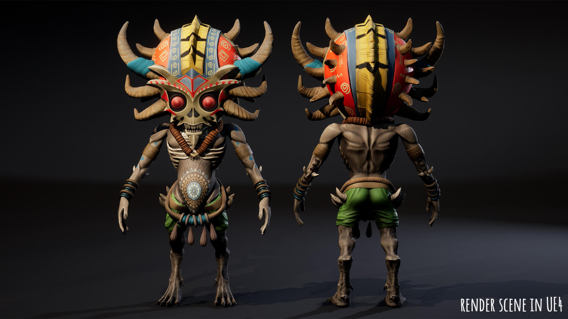 Stylized Character Druid 3 - 3D Model by ppplux8