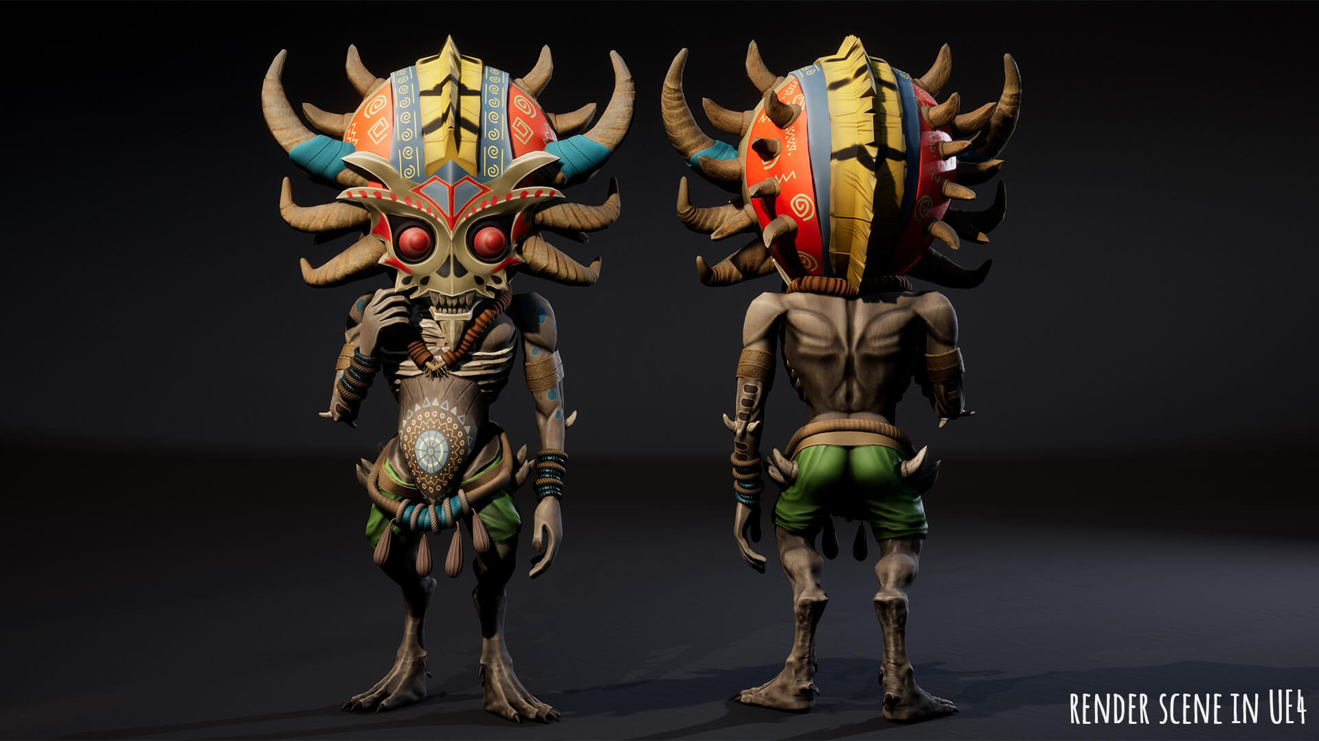 Stylized Character Druid 3 - 3D Model by ppplux8