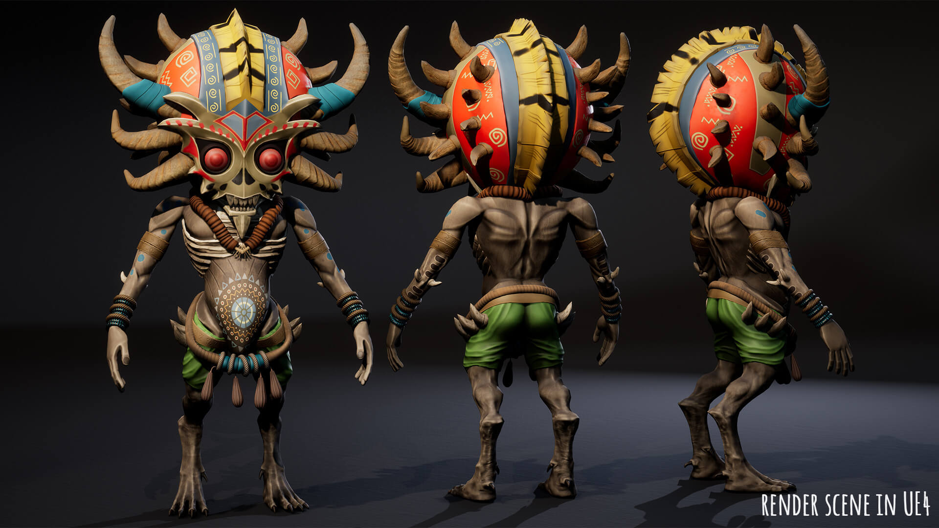 Stylized Character Druid 3 - 3D Model by ppplux8