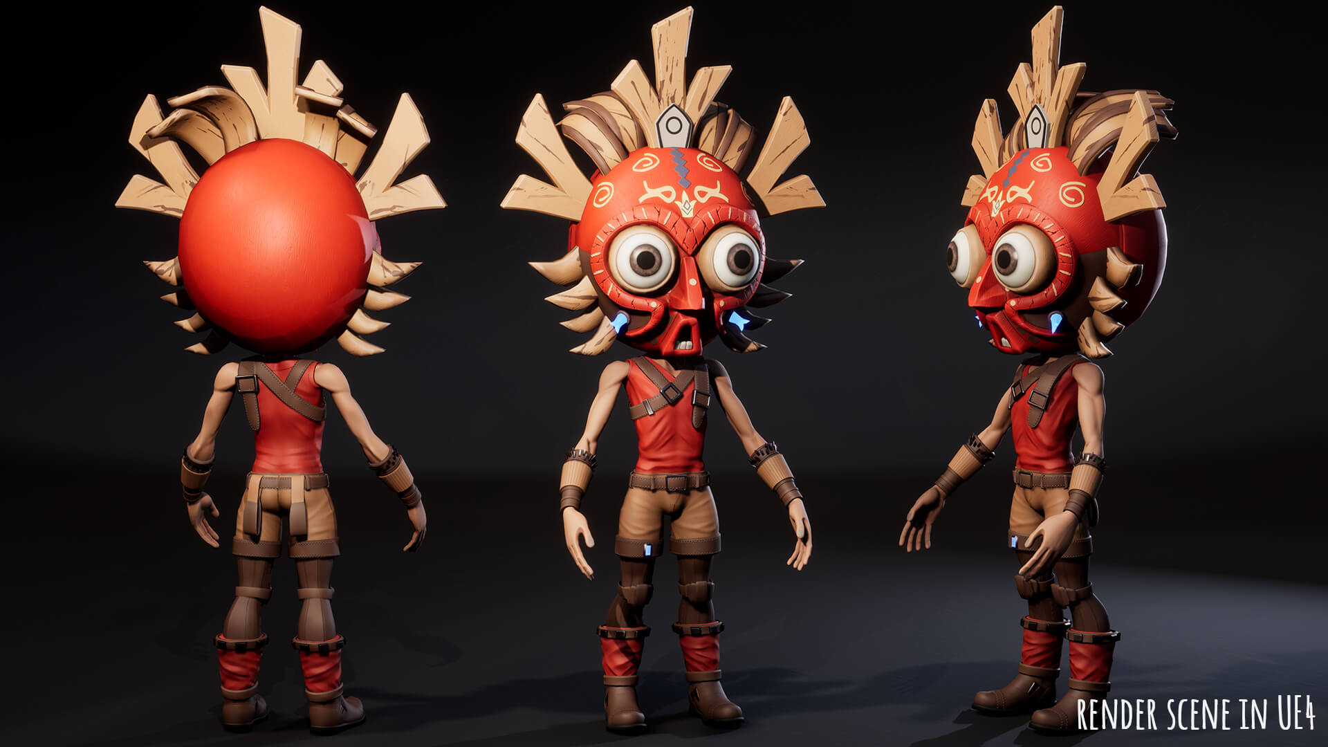 Stylized Character Druid 4 - 3D Model by ppplux8