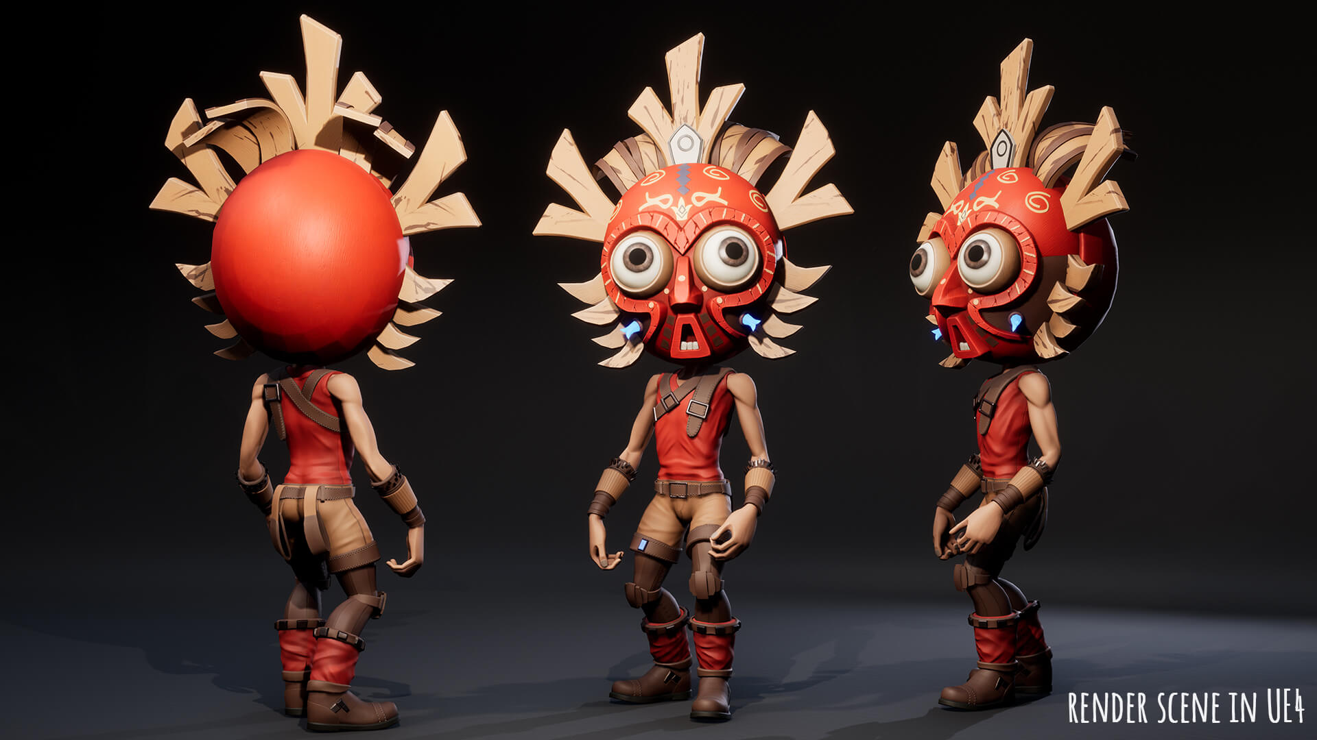 Stylized Character Druid 4 - 3D Model by ppplux8