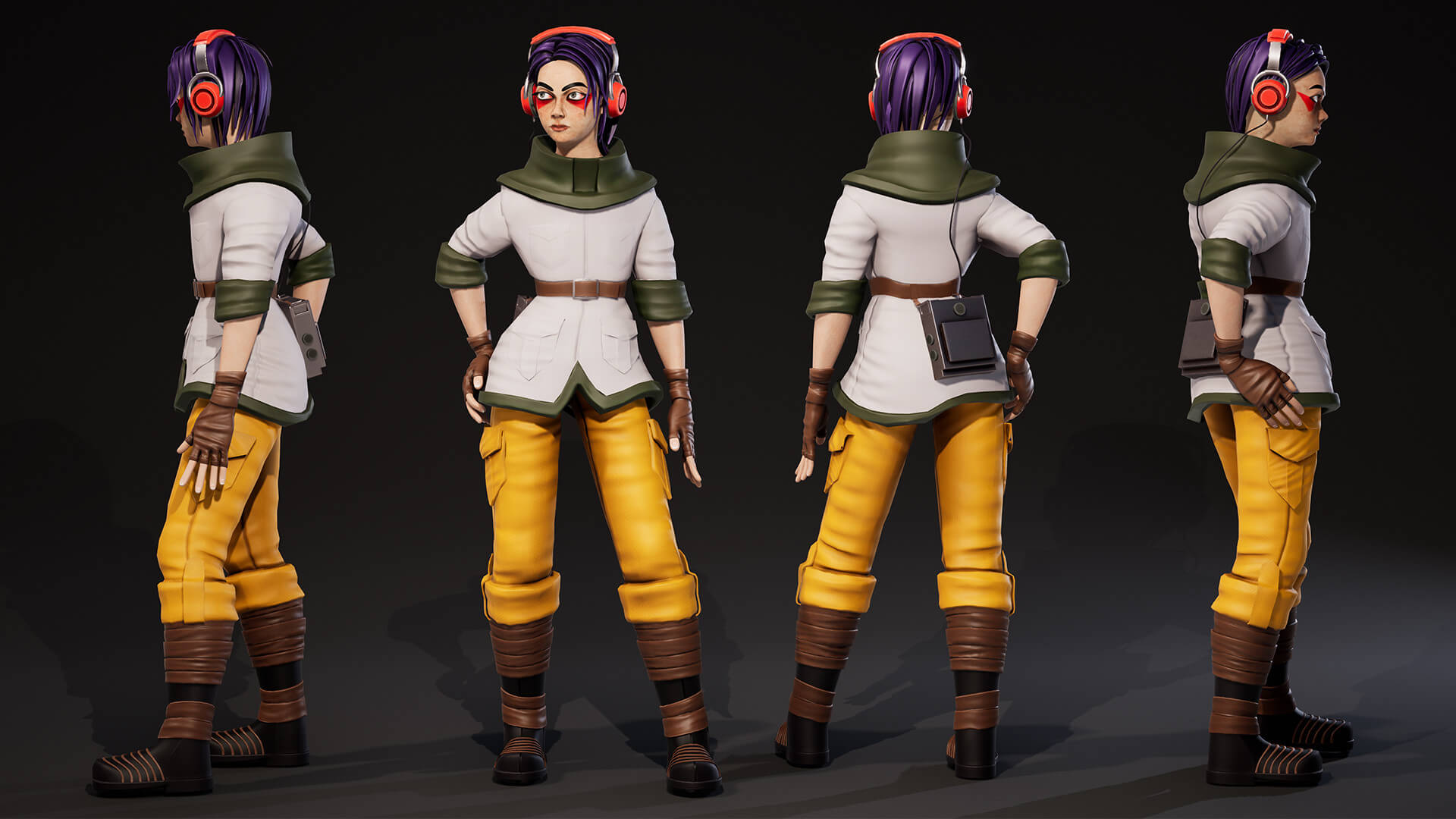 Stylized Character Female Adventure 01 - 3D Model by ppplux8