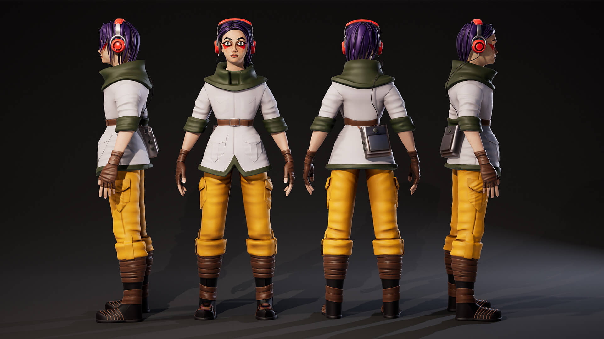Stylized Character Female Adventure 01 - 3D Model by ppplux8
