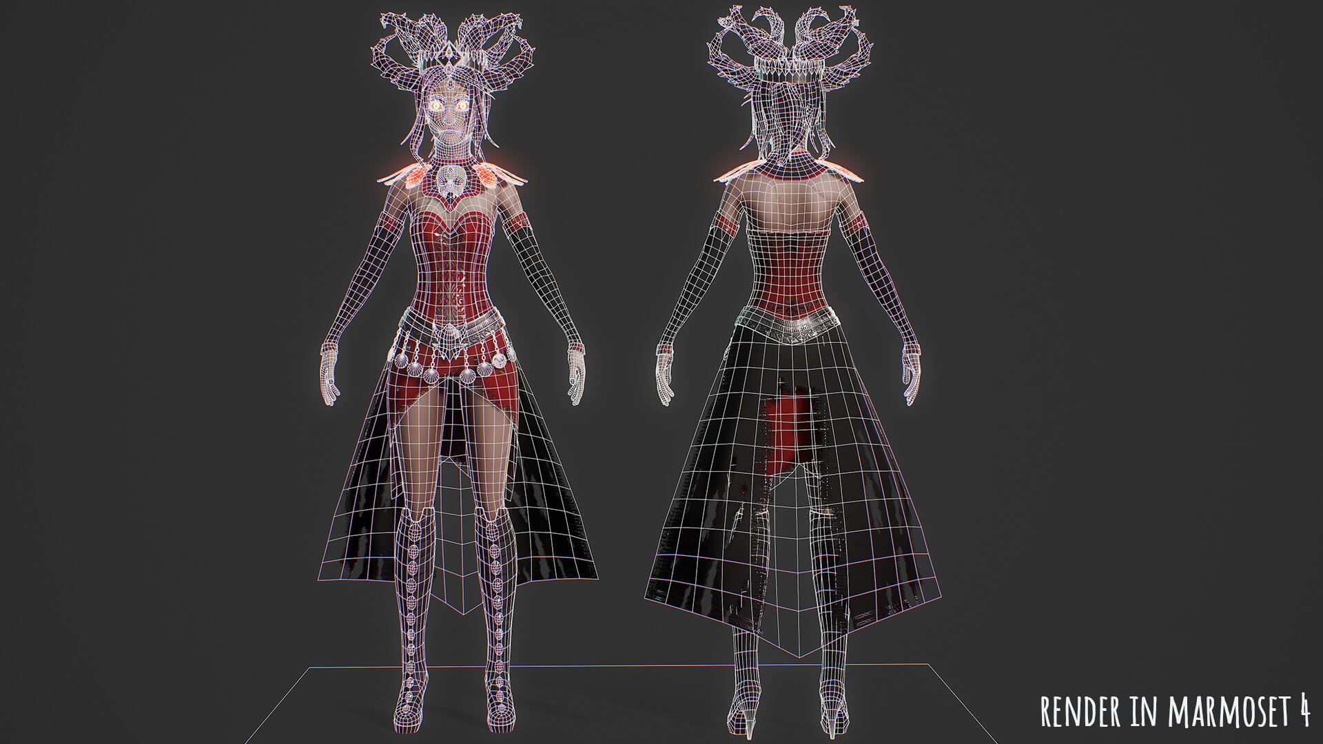 Stylized Female Necromancer - 3D Model by ppplux8