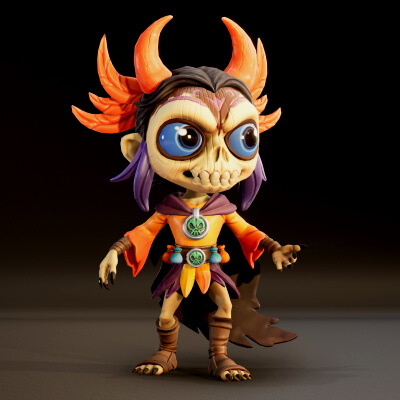 Stylized Forest Spirit 3 - 3D Model by ppplux8