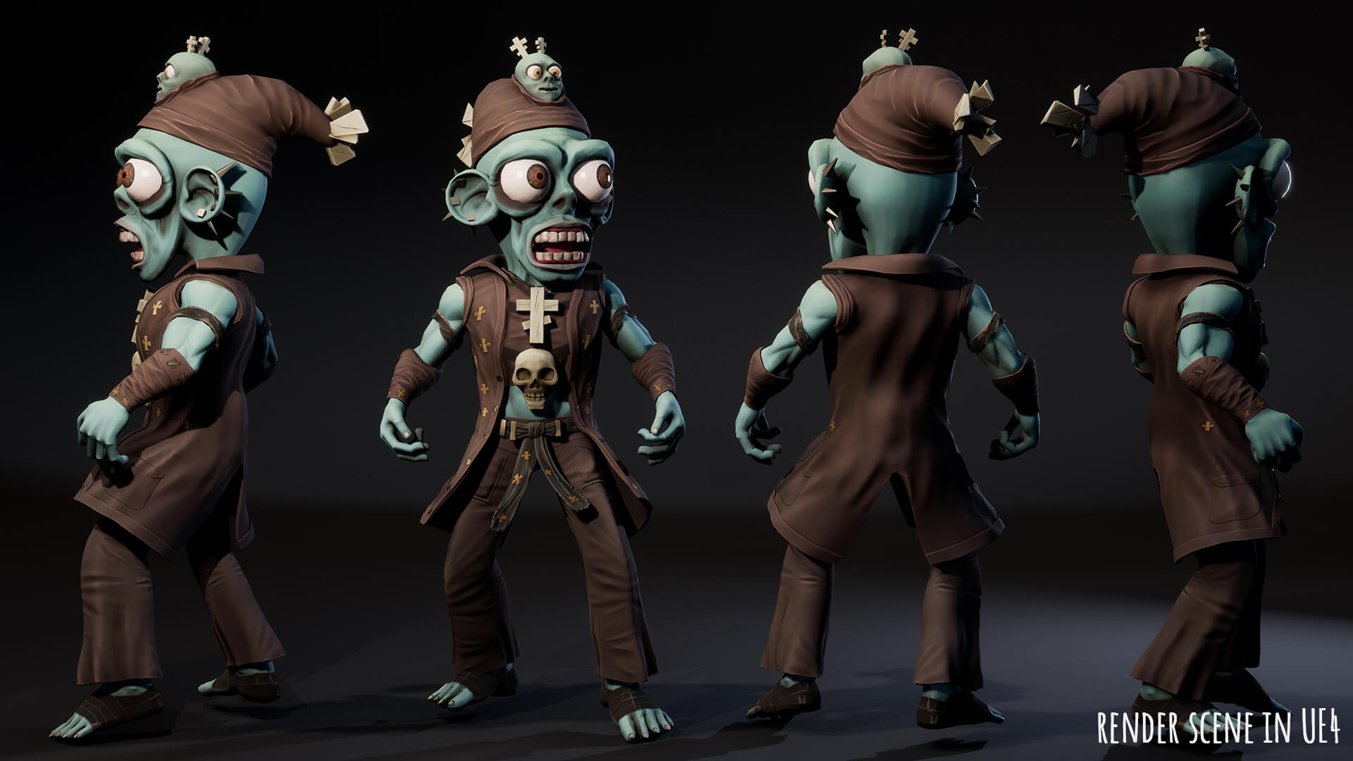 Stylized Male Zombie 3 - 3D Model by ppplux8