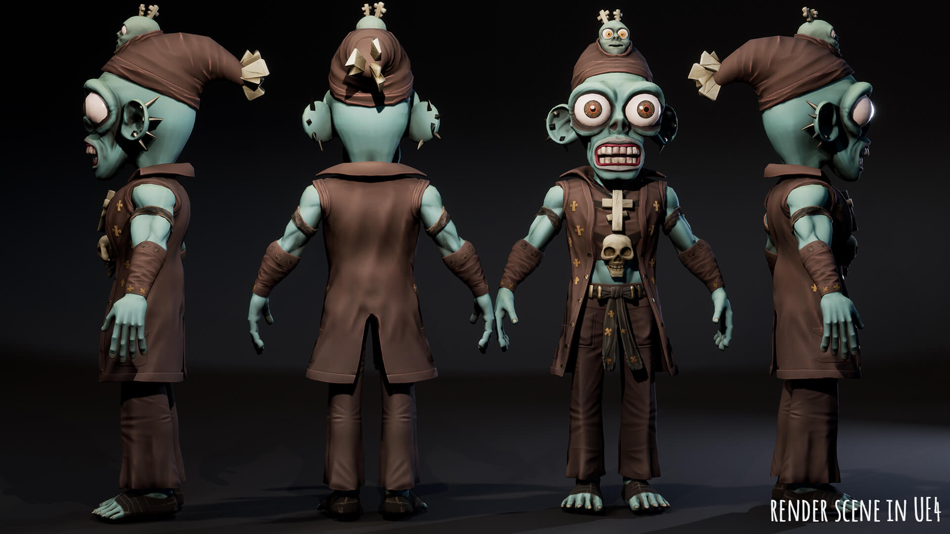 Stylized Male Zombie 3 - 3D Model by ppplux8