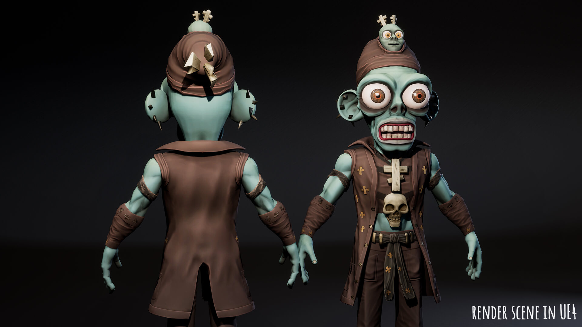 Stylized Male Zombie 3 - 3D Model by ppplux8