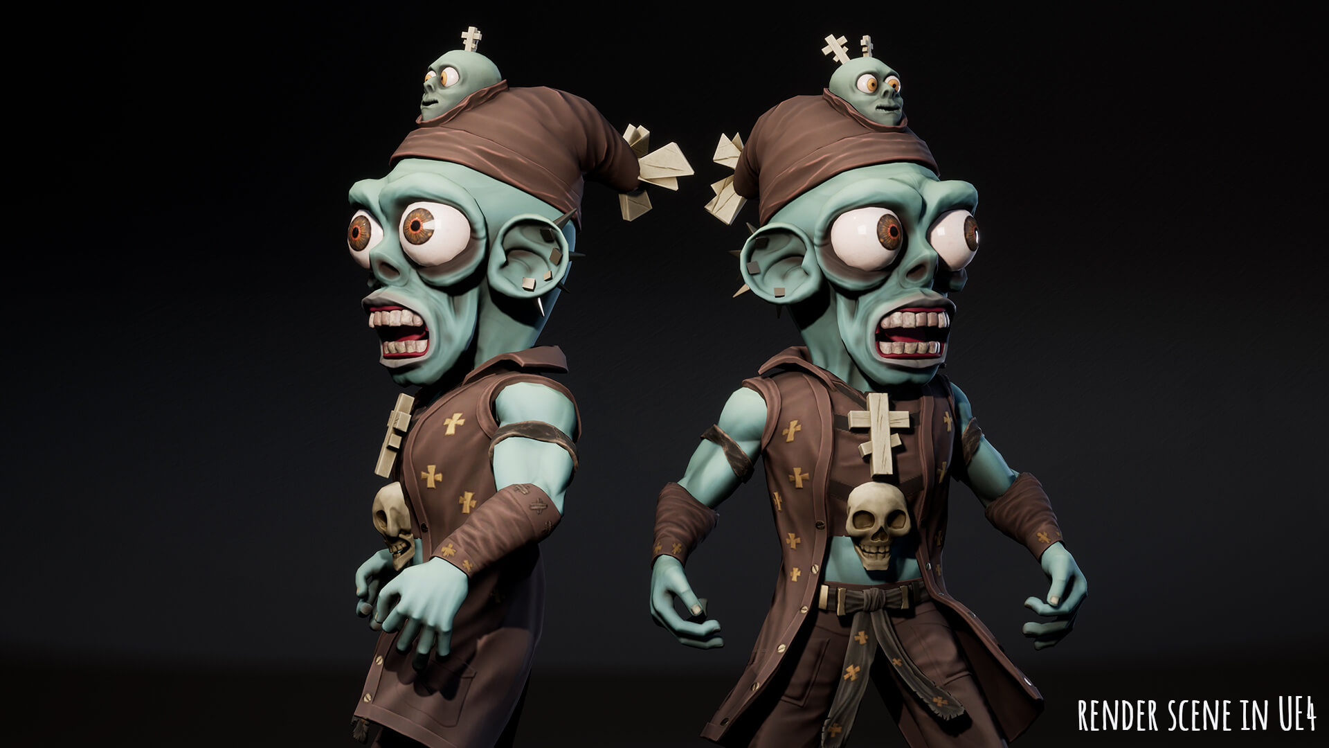 Stylized Male Zombie 3 - 3D Model by ppplux8