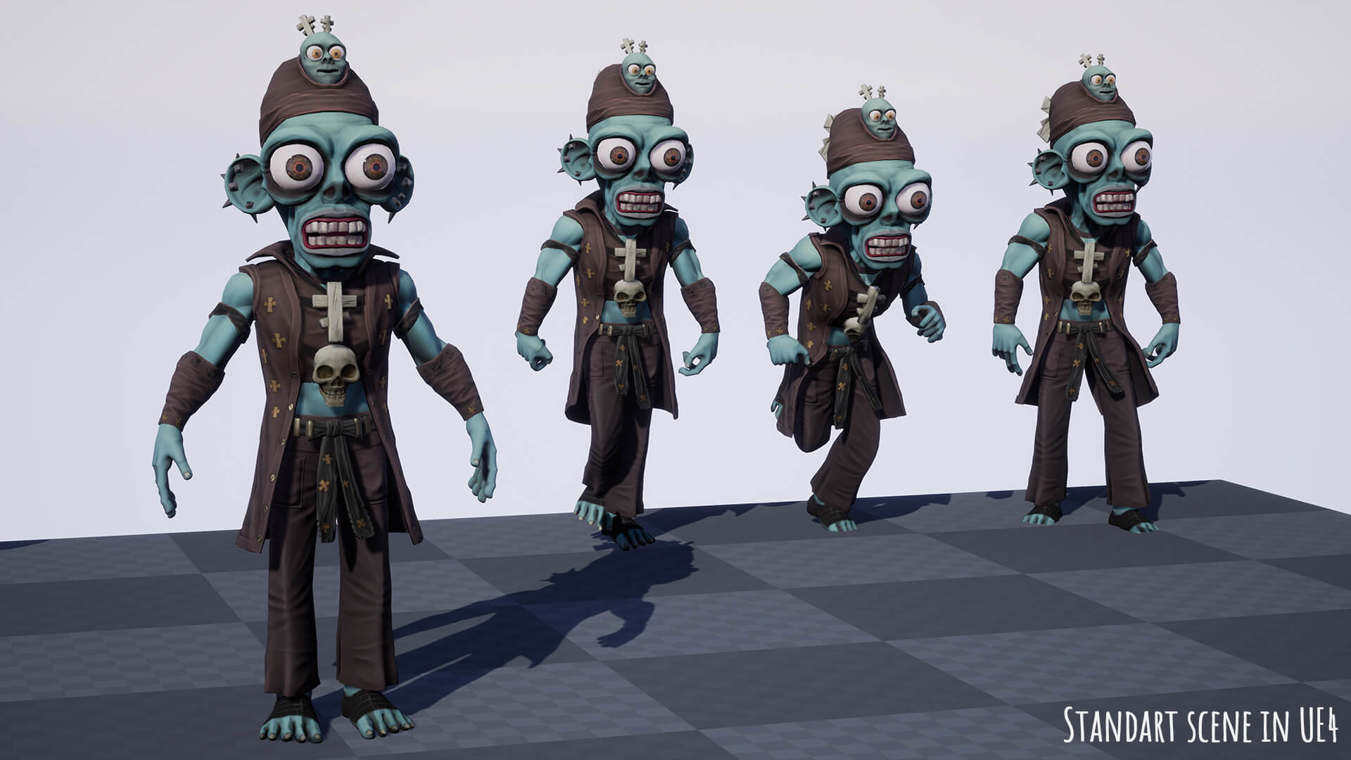 Stylized Male Zombie 3 - 3D Model by ppplux8