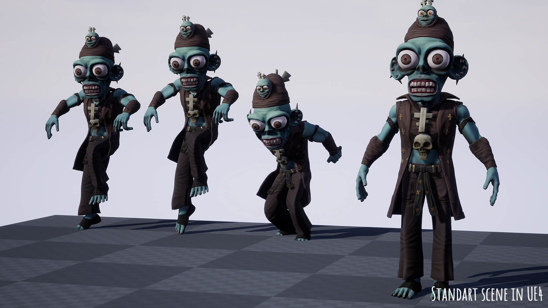 Stylized Male Zombie 3 - 3D Model by ppplux8