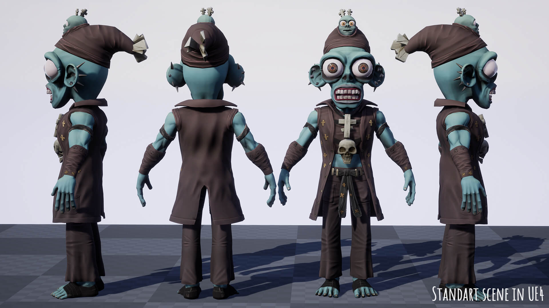 Stylized Male Zombie 3 - 3D Model by ppplux8