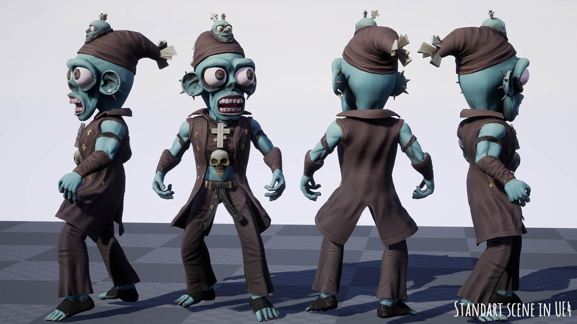 Stylized Male Zombie 3 - 3D Model by ppplux8
