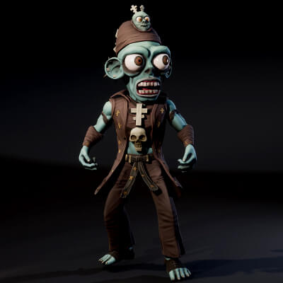 Stylized Male Zombie 3 - 3D Model by ppplux8