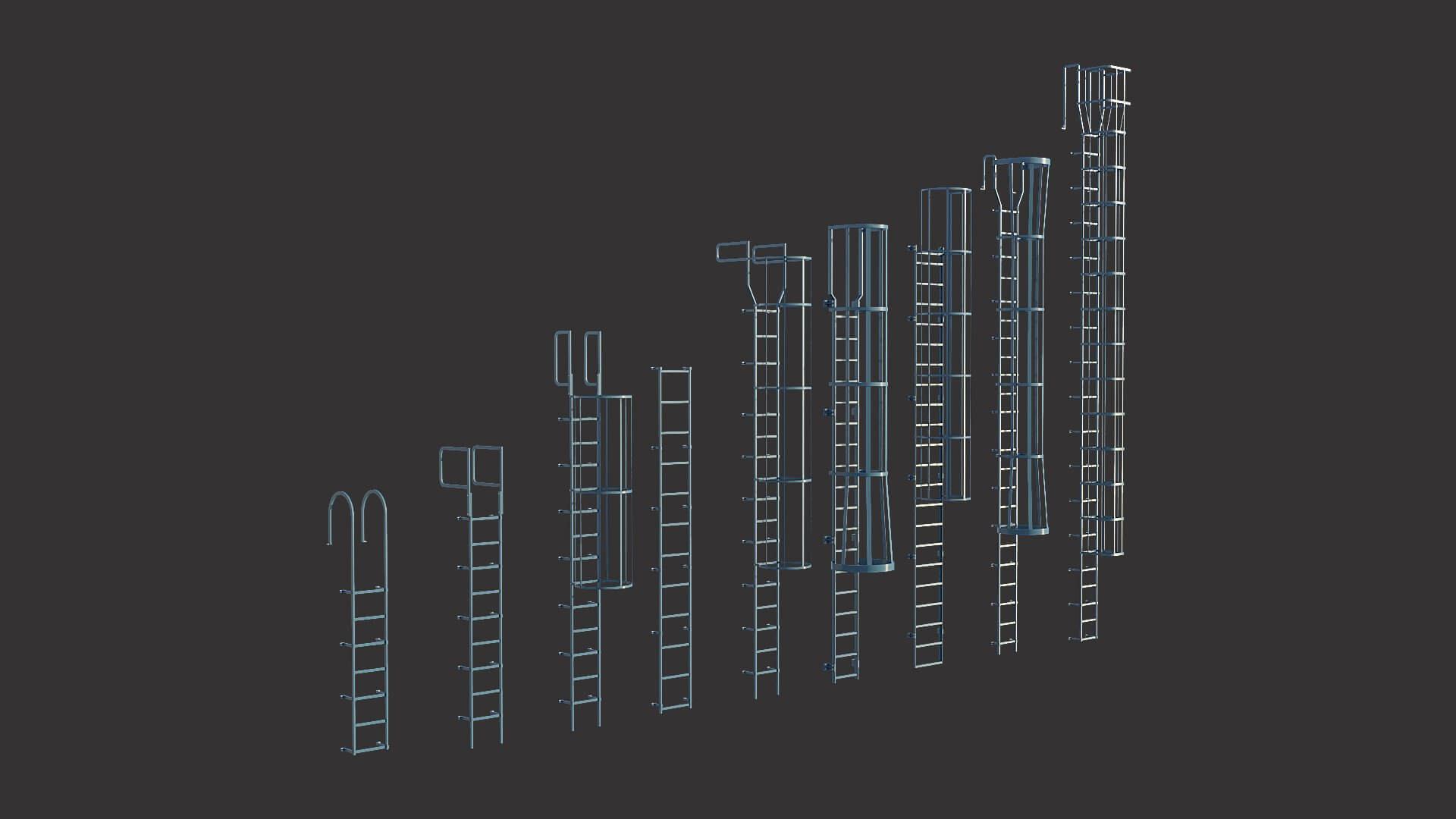 Metal Ladders Pack - 3D Model by PPro