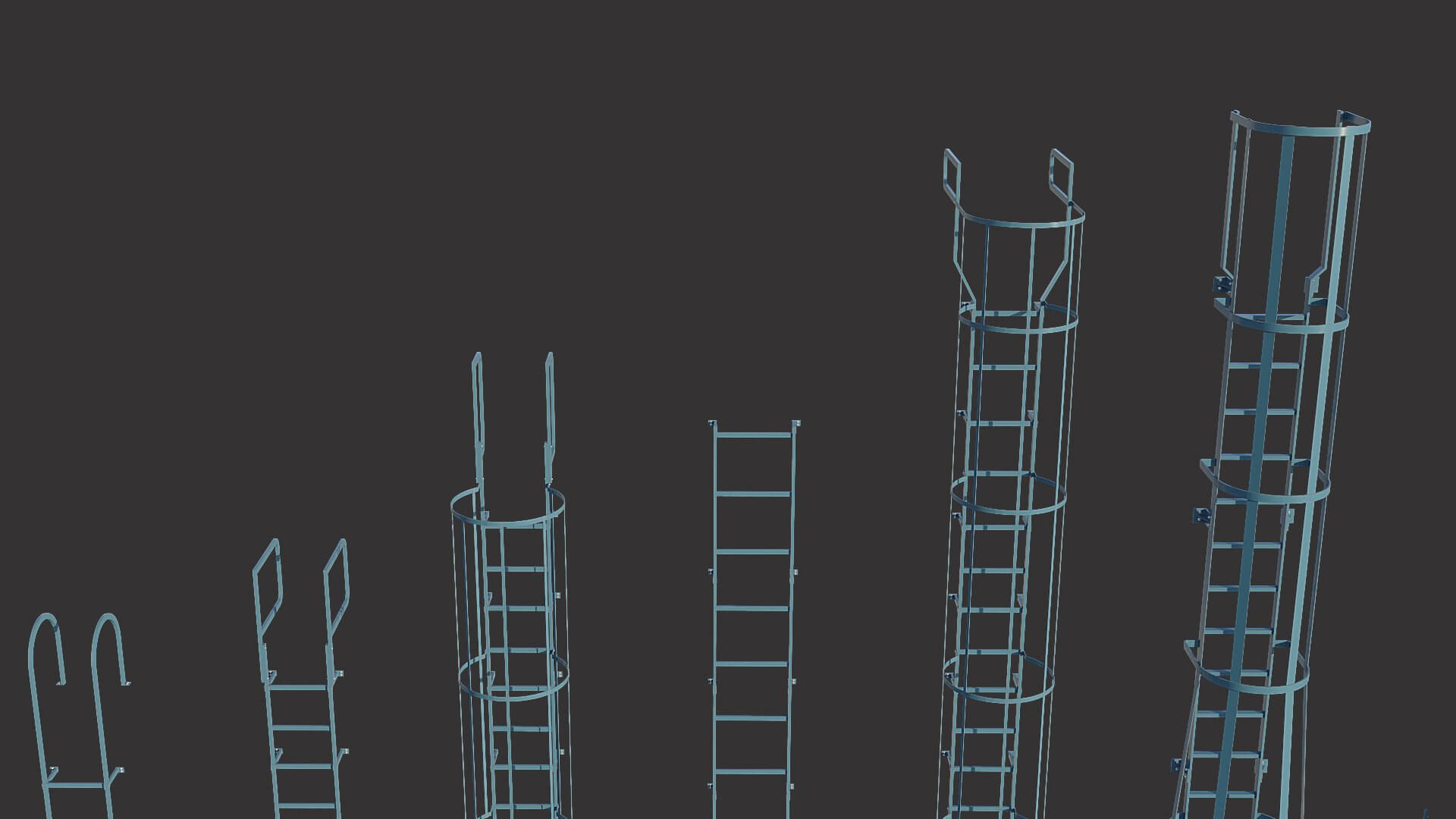 Metal Ladders Pack - 3D Model by PPro