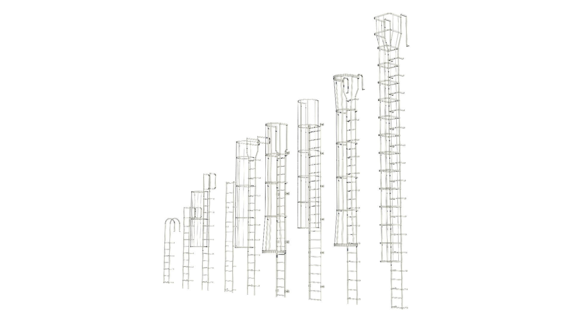 Metal Ladders Pack - 3D Model by PPro