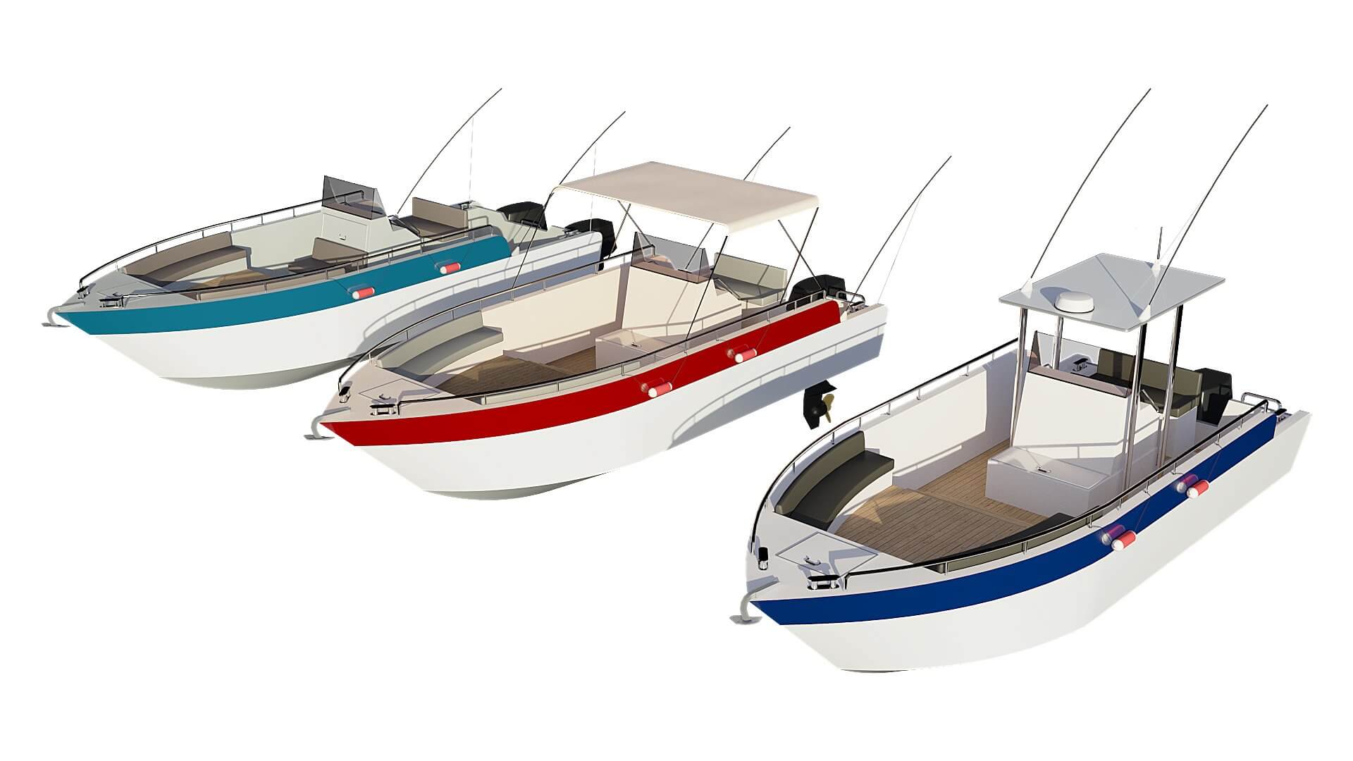 Motorboats - 3D Model by PPro