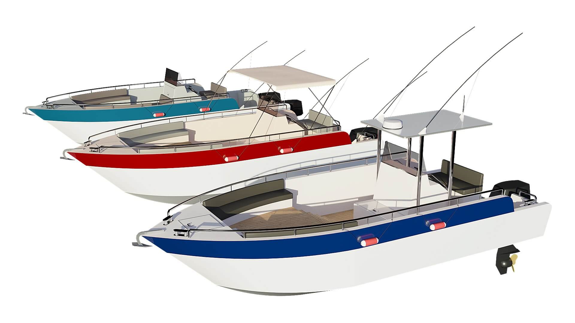 Motorboats - 3D Model by PPro
