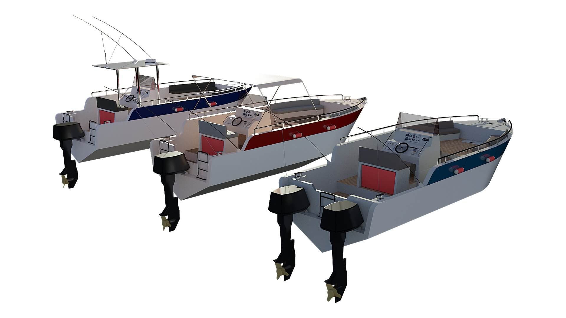 Motorboats - 3D Model by PPro