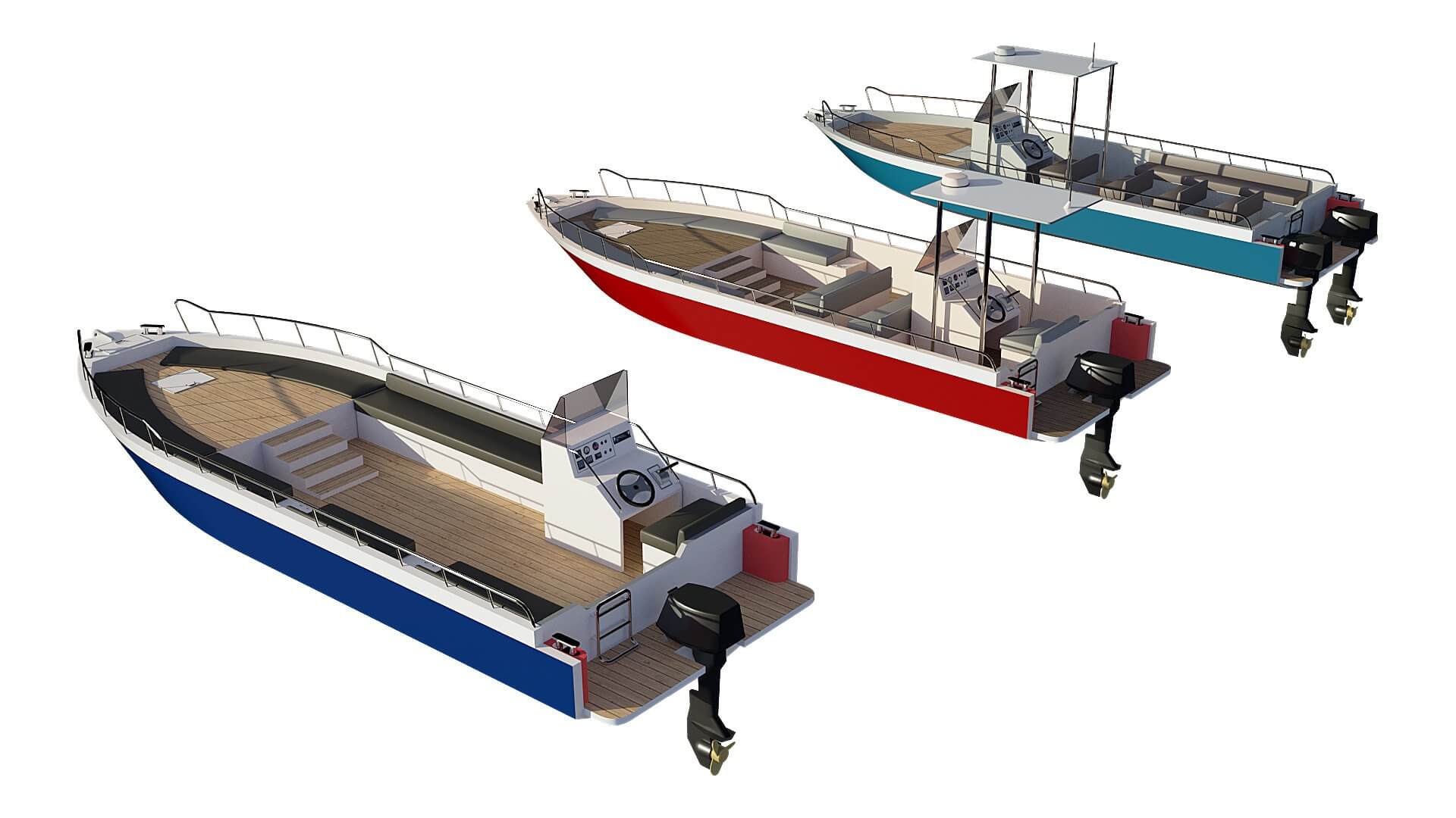 Motorboats - 3D Model by PPro