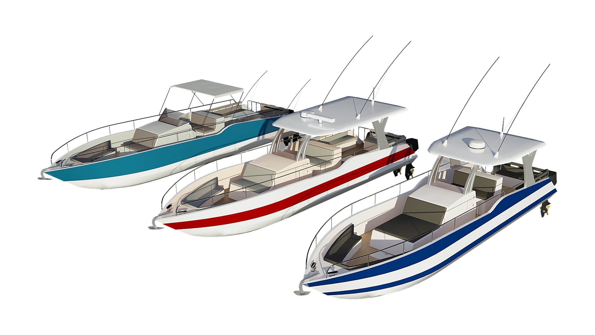 Motorboats - 3D Model by PPro