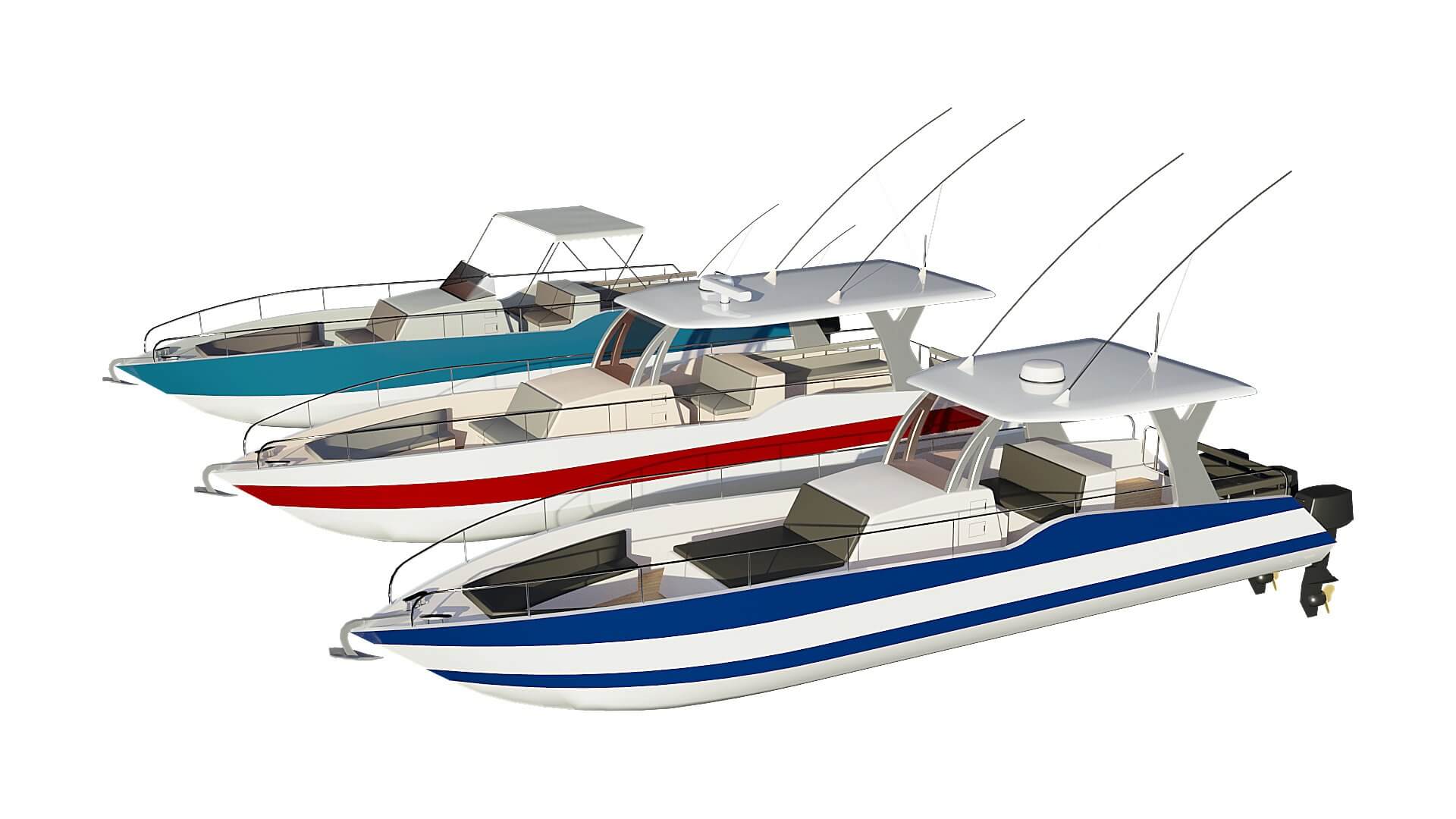 Motorboats - 3D Model by PPro