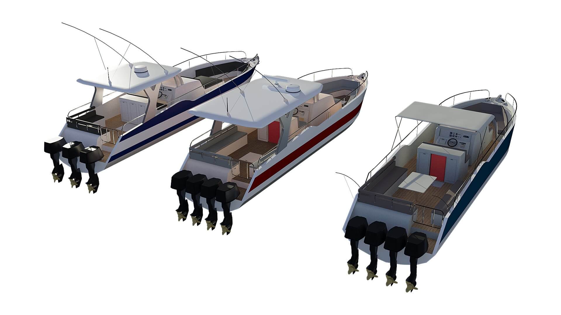 Motorboats - 3D Model by PPro