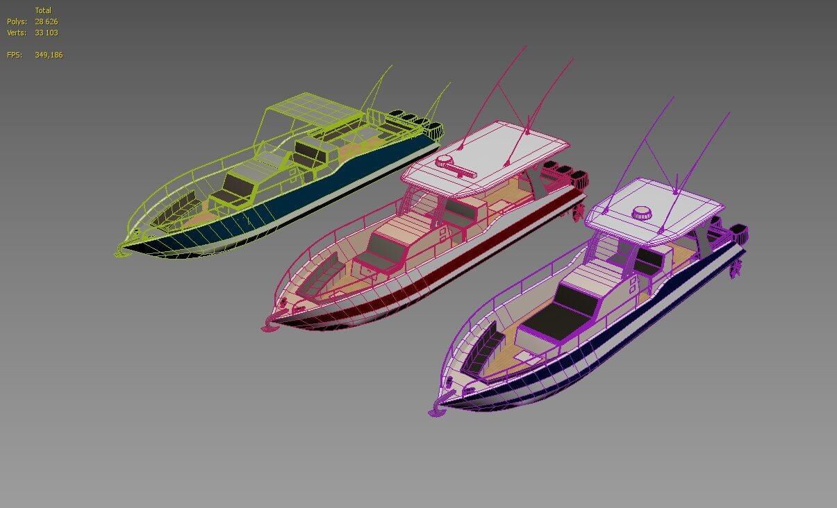 Motorboats - 3D Model by PPro