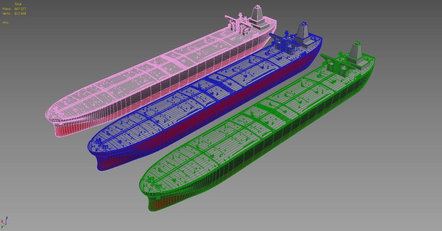 Oil Tanker Ships Collection - 3D Model by PPro