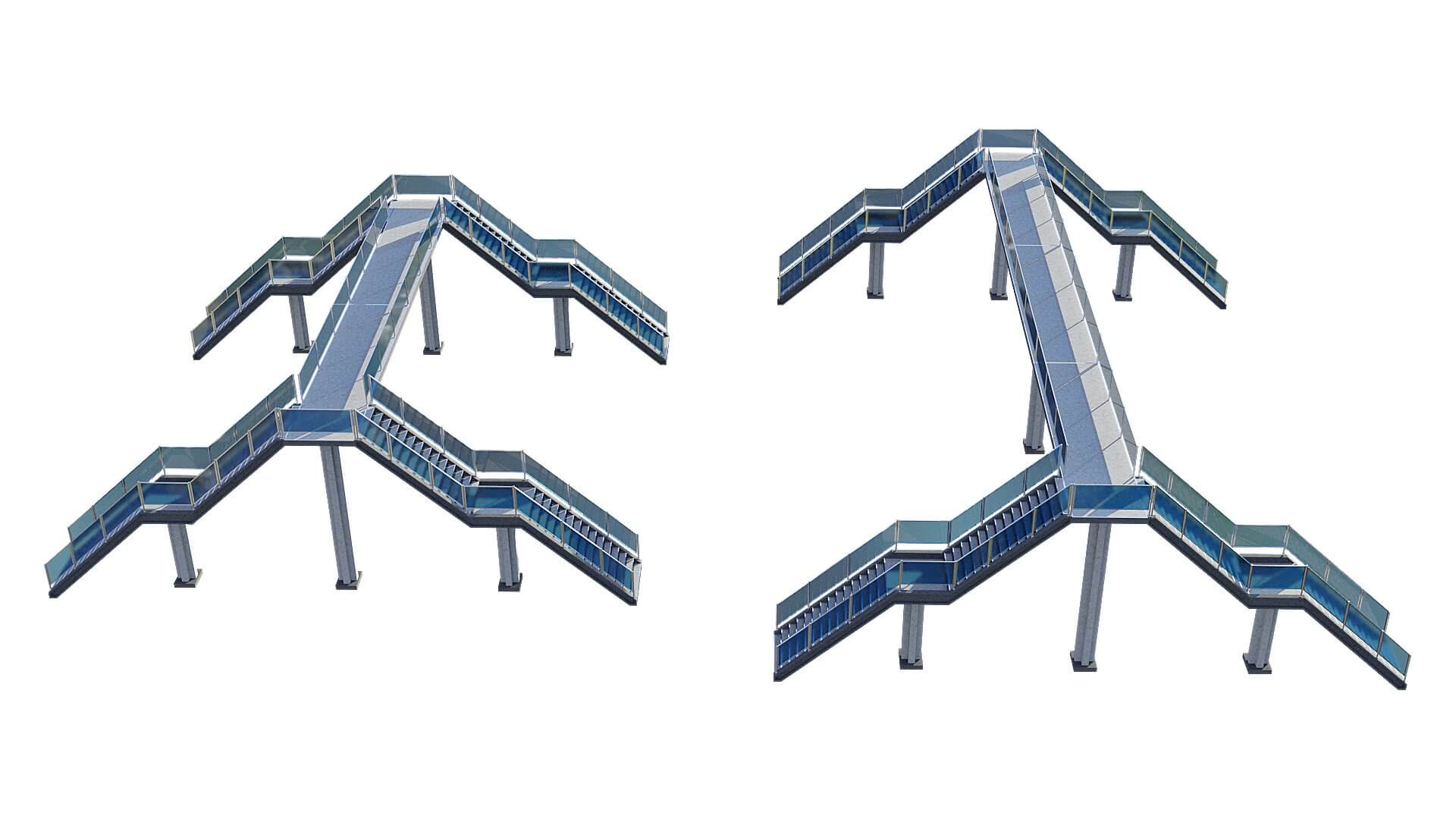 Pedestrian Bridge - 3D Model by PPro