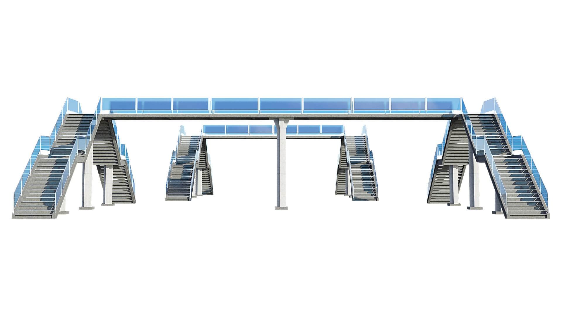 Pedestrian Bridge - 3D Model by PPro