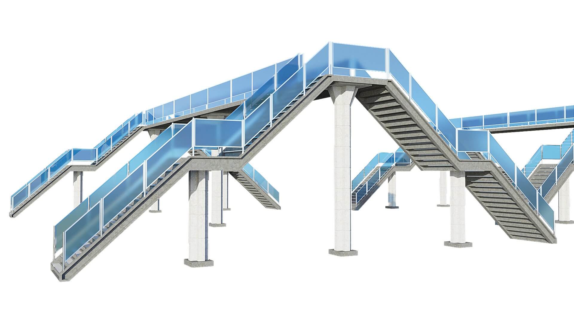 Pedestrian Bridge - 3D Model by PPro