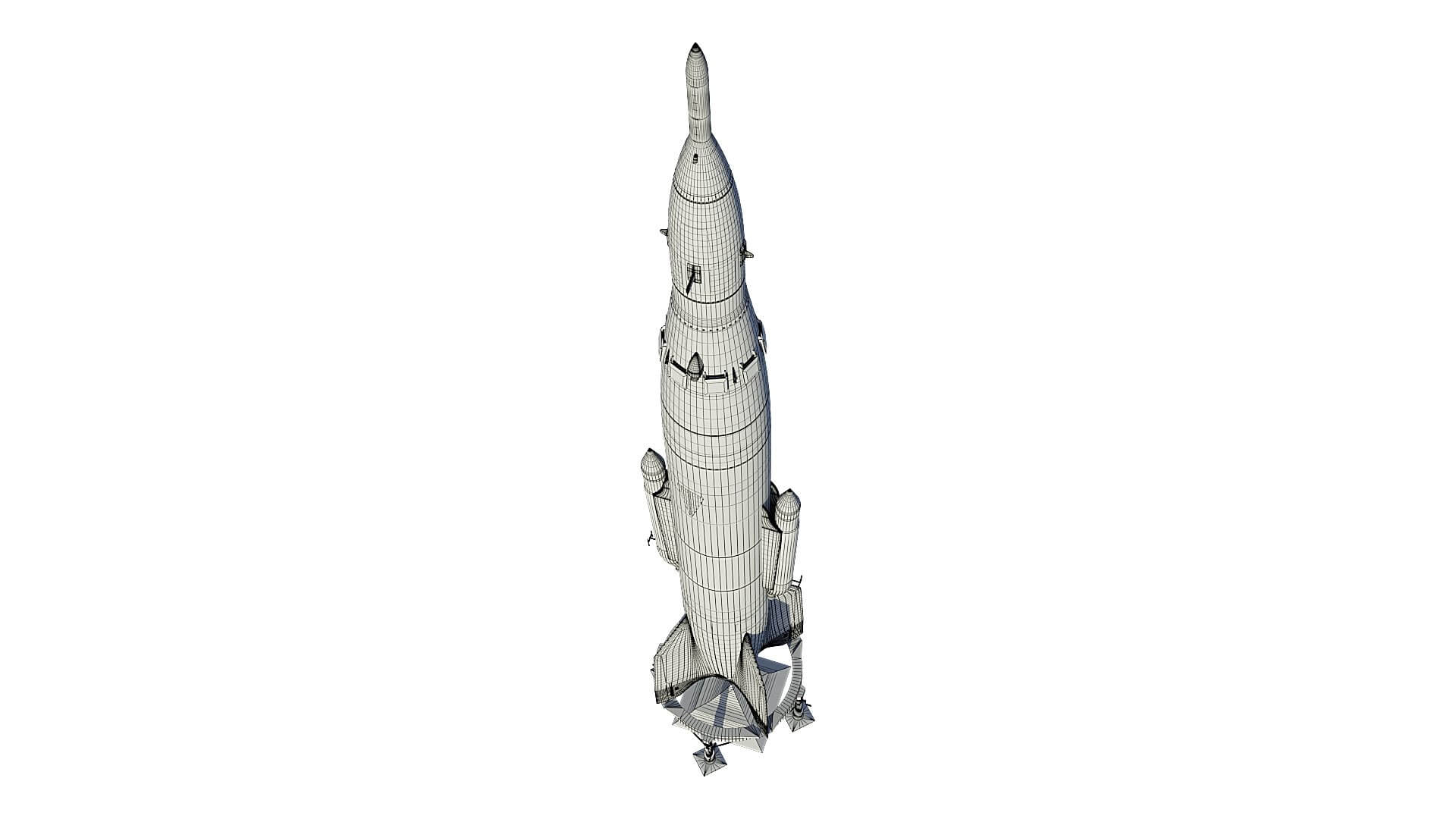 R-2A Scientifical Rocket 3D Model by PPro