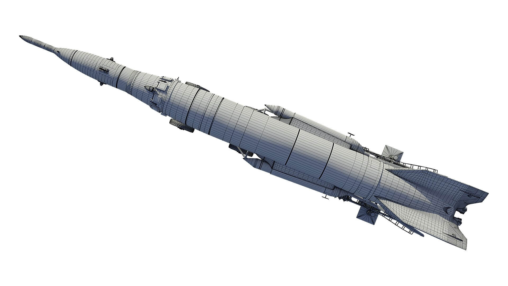 R-2A Scientifical Rocket 3D Model by PPro