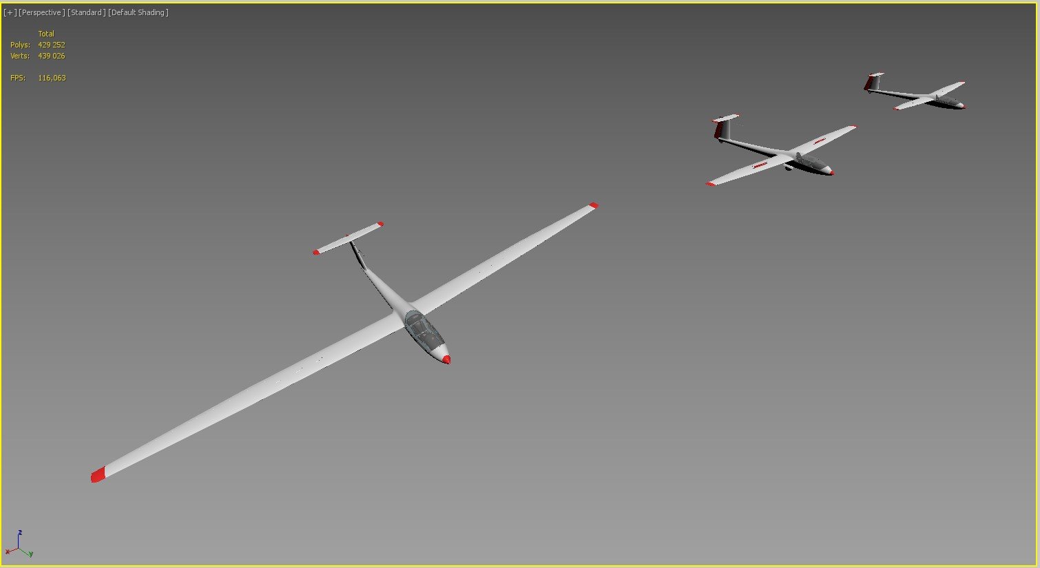 Rolladen-Schneider LS4 Glider 3D Model by PPro