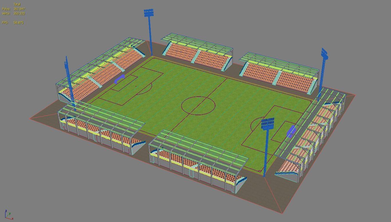 Soccer Football Field - 3D Model by PPro