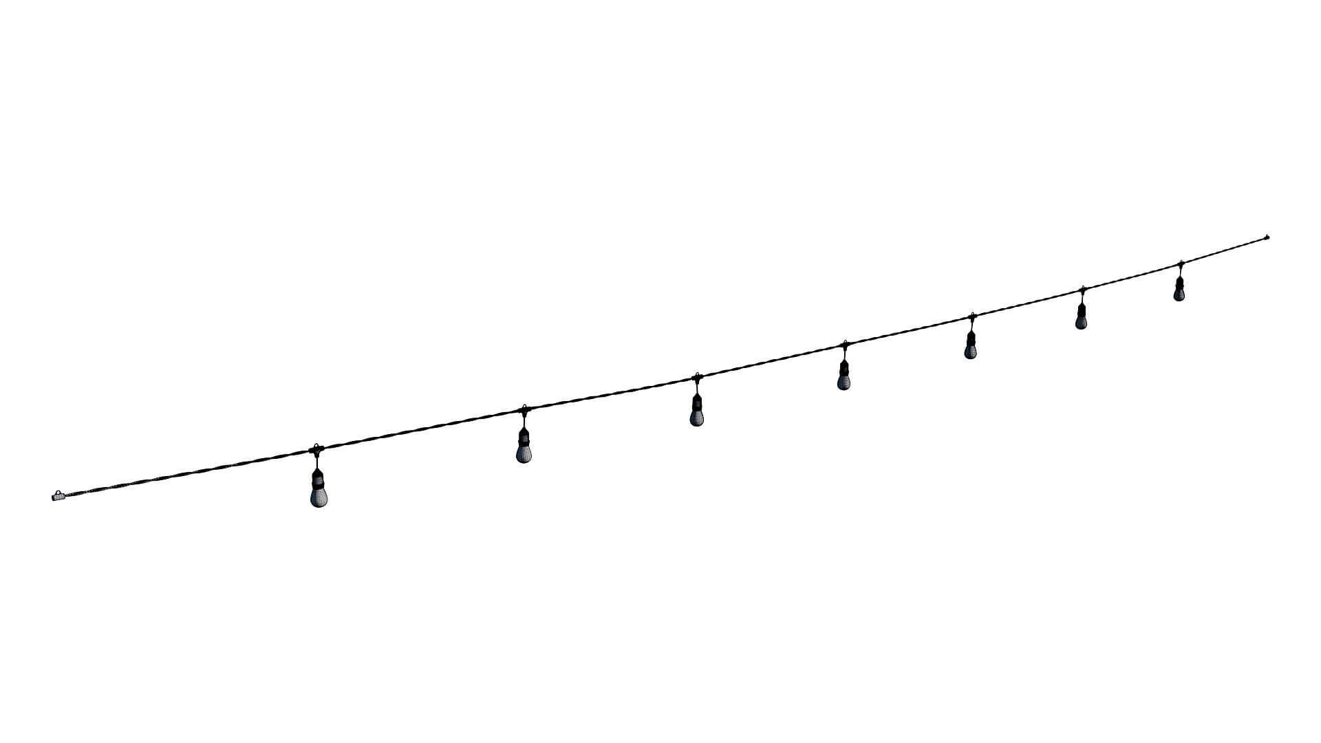 String Lights Edison Lamps - 3D Model by PPro