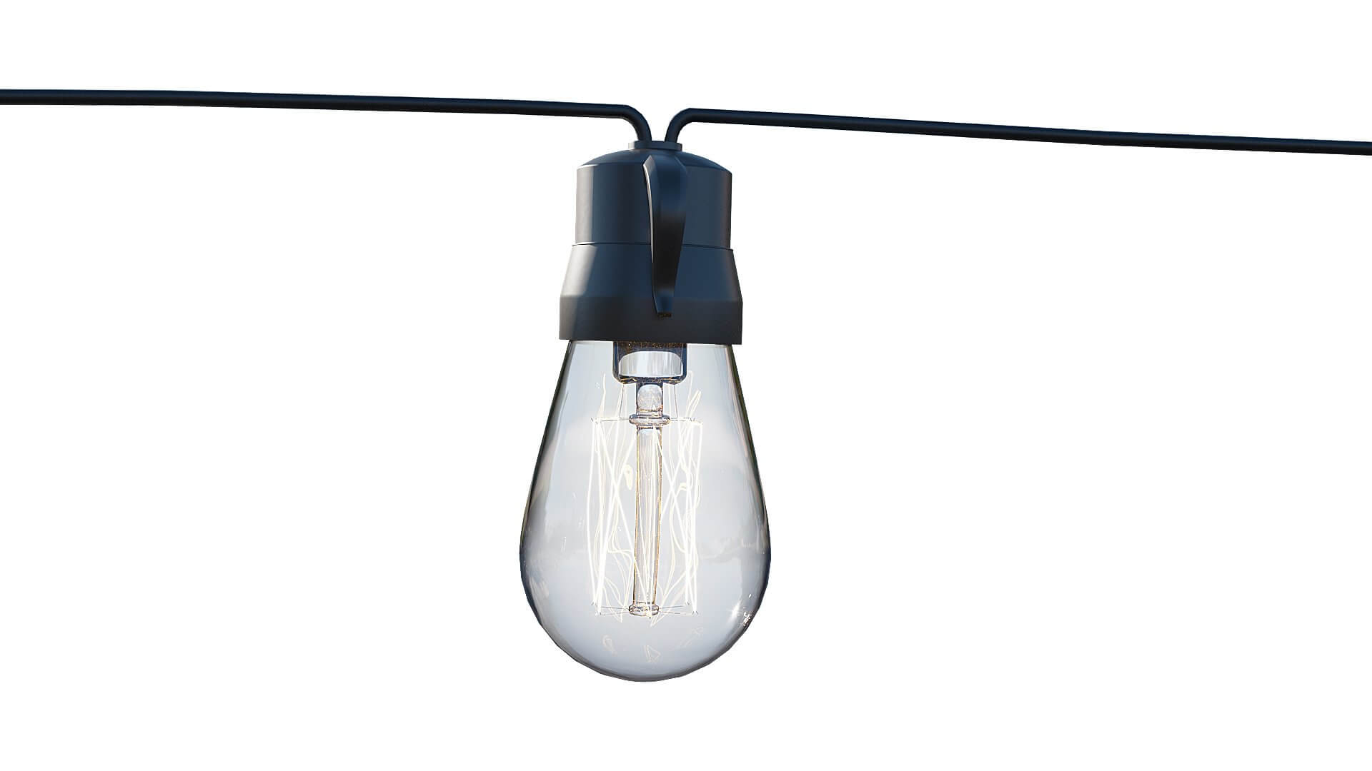 String Lights Edison Lamps - 3D Model by PPro