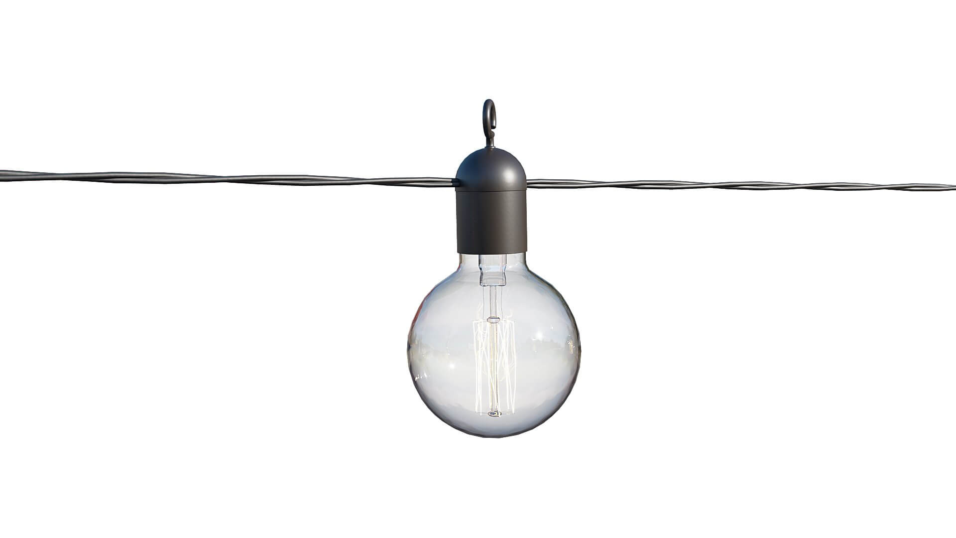 String Lights Edison Lamps - 3D Model by PPro