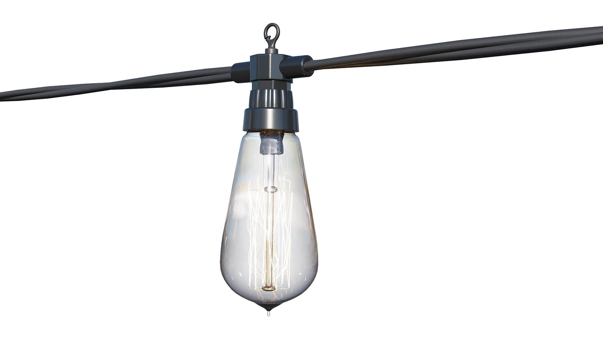 String Lights Edison Lamps - 3D Model by PPro